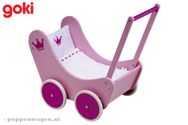Goki Roze met kroontje | Poppenwagen.nl
